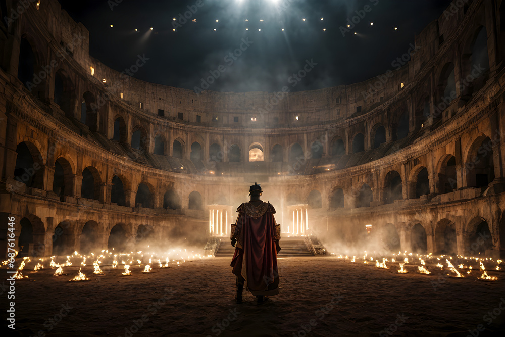 Epic Coliseum Scene, Ancient Rome, Romans Stock Illustration | Adobe Stock
