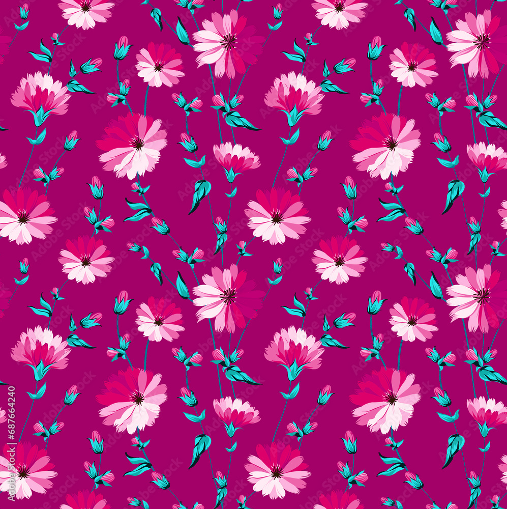 beautiful and colorful seamless pattern illustration all over repeat ...
