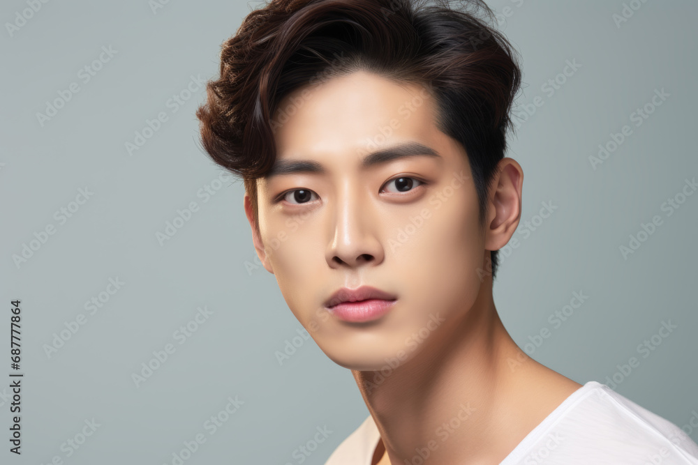 Asian man posing, korean model, portrait Stock Photo | Adobe Stock