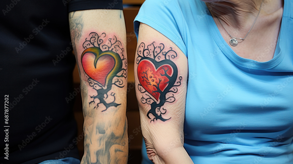 concept of valentine's day, love, old age, fidelity. hands of an ...