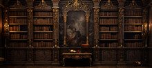 An Old Library In A Medieval Castle Free Stock Photo - Public Domain ...