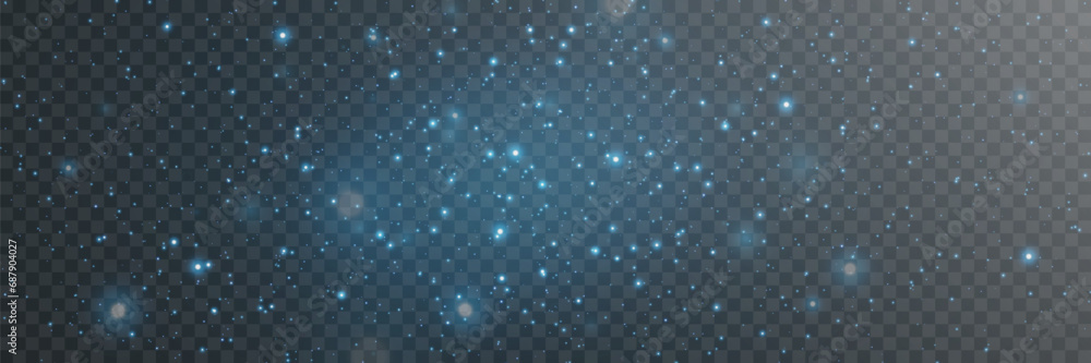 Shiny particle effect. Vector sparkles on a transparent background ...
