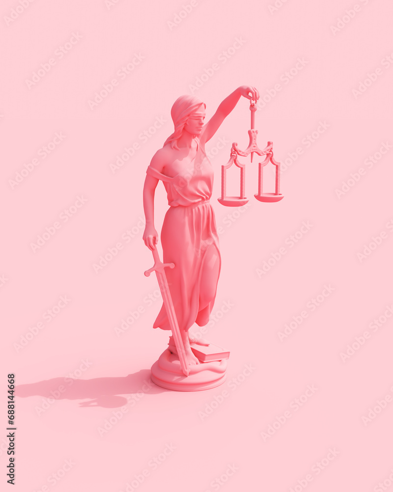 Pink lady justice judicial system blindfold scales sword judicial ...