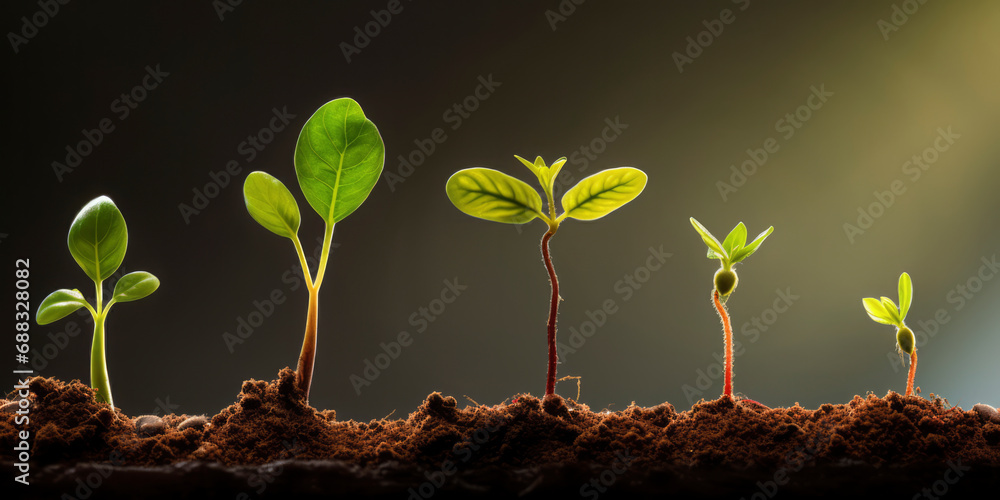 step-by-step process of plant growth—a green journey from seed to ...