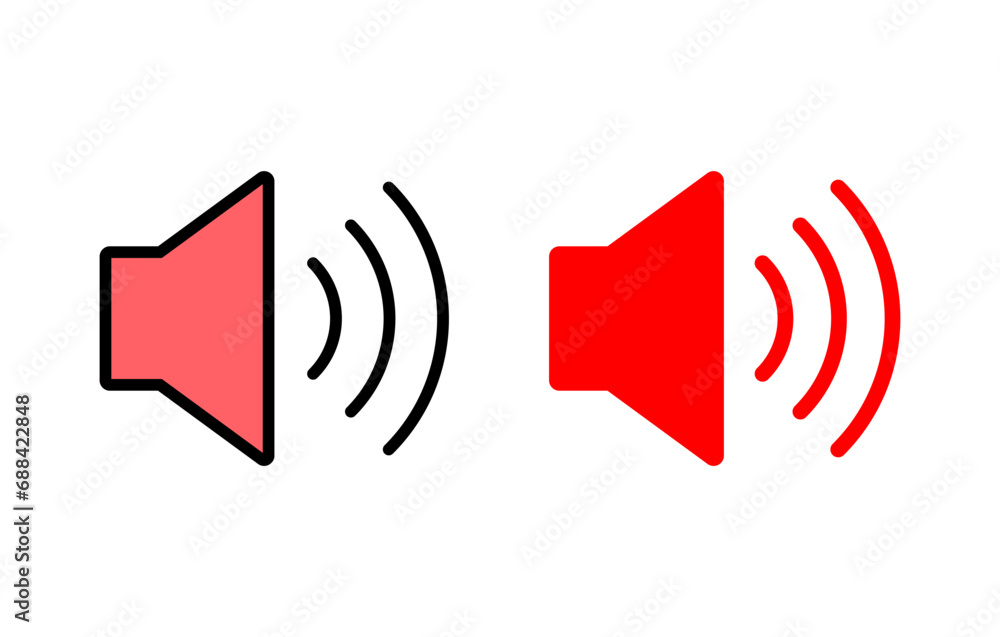 Speaker icon set illustration. volume sign and symbol. loudspeaker icon ...