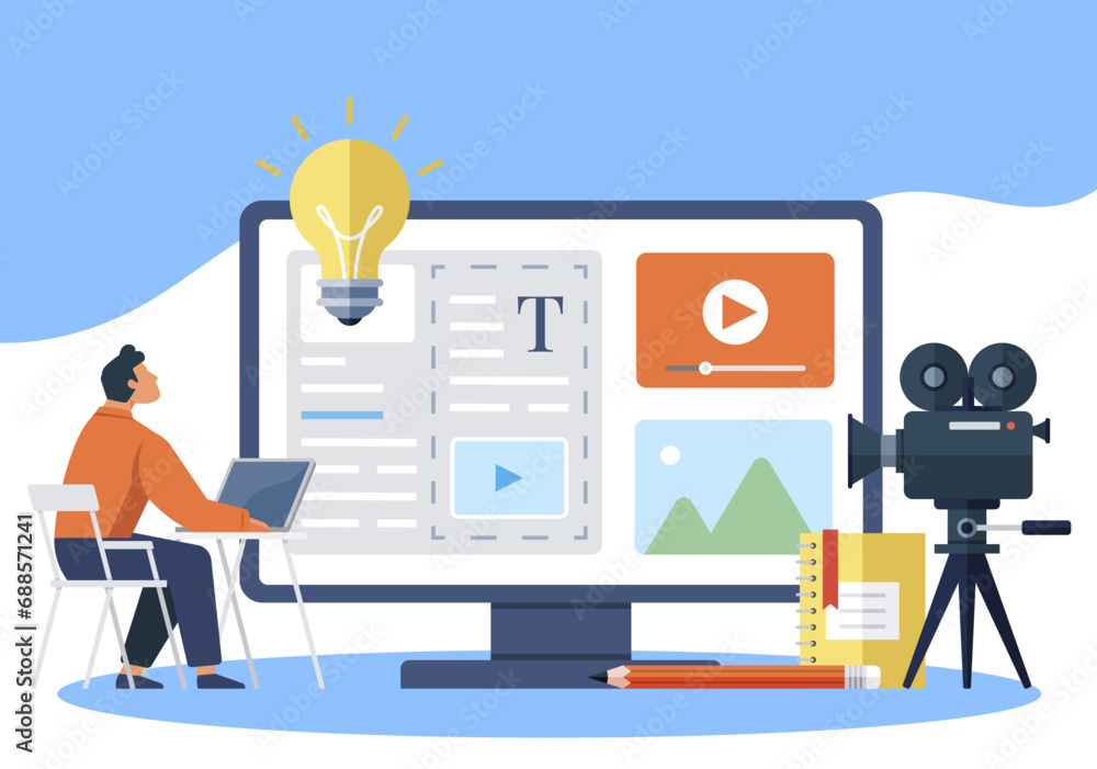 Vector de Stock Social media. Vector illustration. The global reach ...