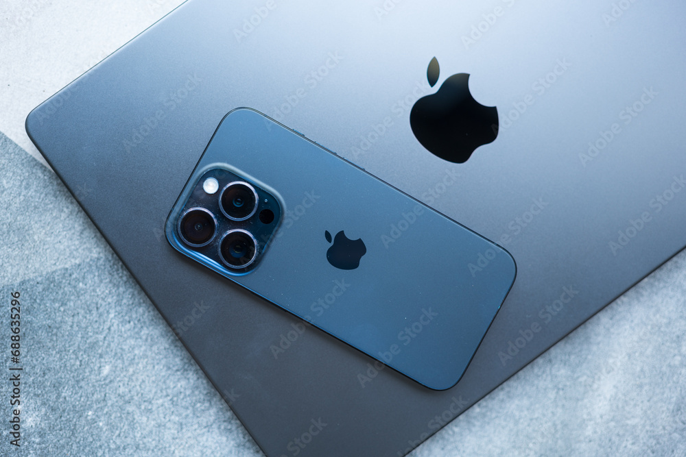 Bangkok, Thailand - December 5, 2023 : Newly released a iPhone 15 pro ...