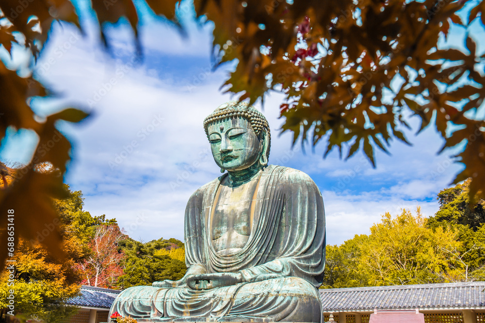 Daibutsu or Great Buddha of Kamakura in Kotokuin Temple at Kanagawa ...