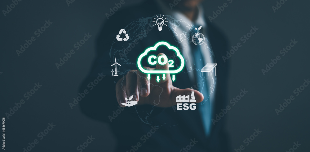 concept of Environmental conservation renewable energy, reducing global ...