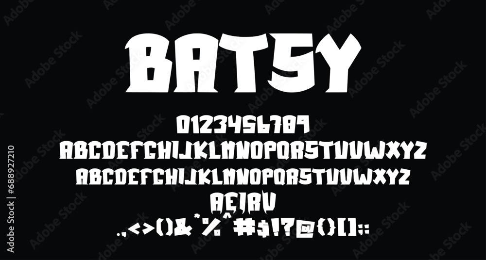 Batsy Horror Display Halloween font Best Alphabet Alphabet Brush Script ...
