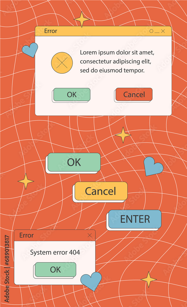 vaporwave ig post templates for social media. Abstract retro 80s 90s ...
