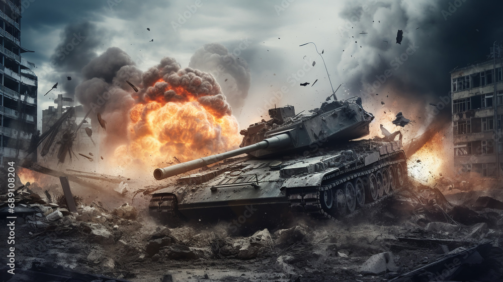 War Concept. Military silhouettes, fighting scene on war fog, Attack ...