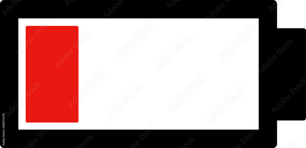 Empty battery illustration icon cartoon style. Charge battery symbol ...