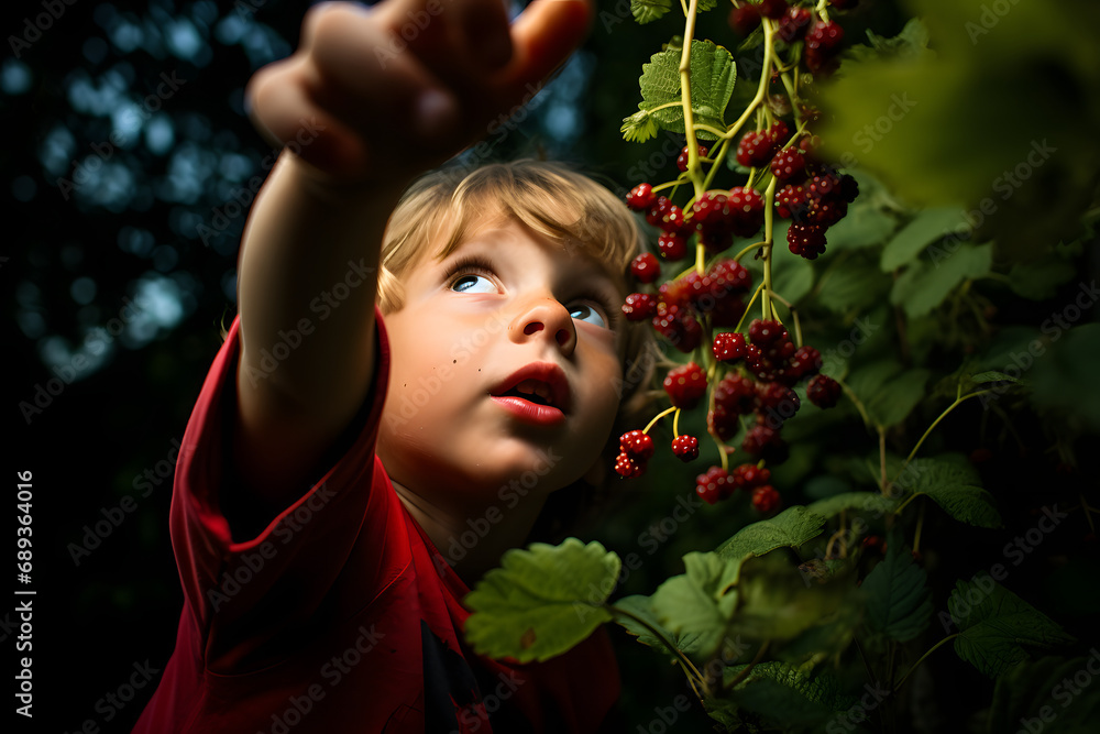 child reaching for fruit, fruits, kid eating fruit, wild berrys, berry ...