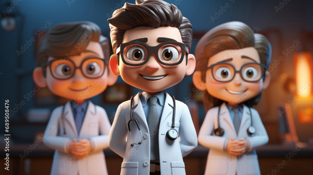 3D doctor, medical concept and modern healthcare. Professional, dynamic ...