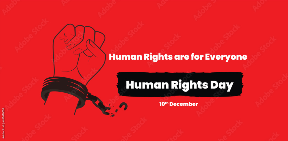 10 December, Human Rights Day, barbed wire with hands concept, suitable ...