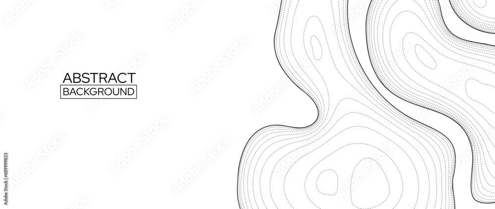 White abstract line background. Topographic contour map concept. Linear ...