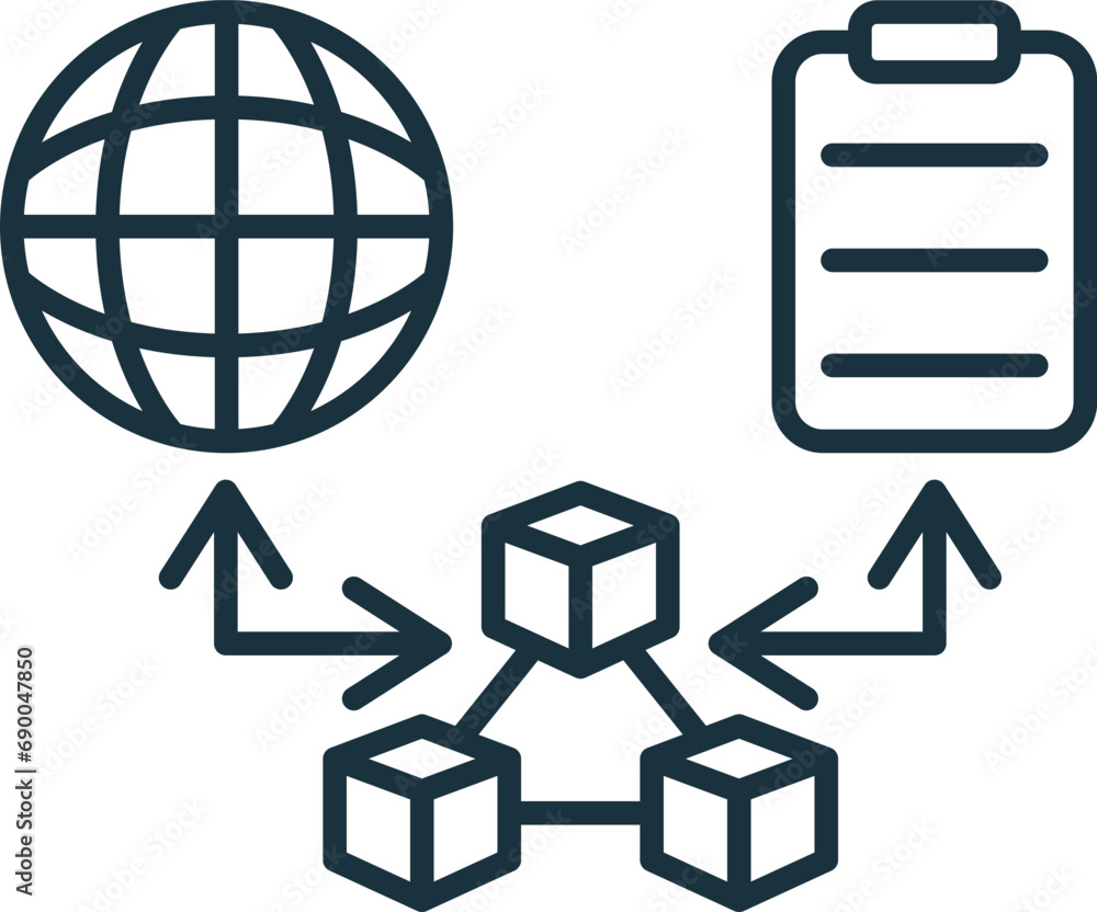 Oracle icon. Monochrome simple sign from blockchain collection. Oracle ...