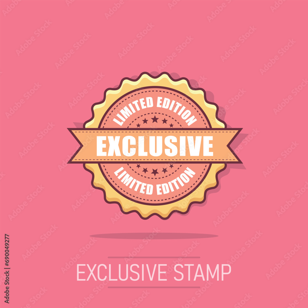 Exclusive grunge rubber stamp. Vector illustration on white background ...