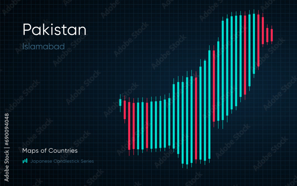 Pakistan map is shown in a chart with bars and lines. Islamabad ...