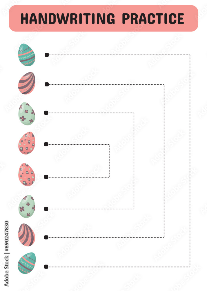 Handwriting Exercise. Handwriting practice sheet. Basic writing ...