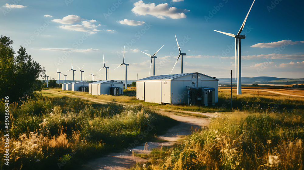Wind farms. Energy storage system based on electrolysis of hydrogen in ...