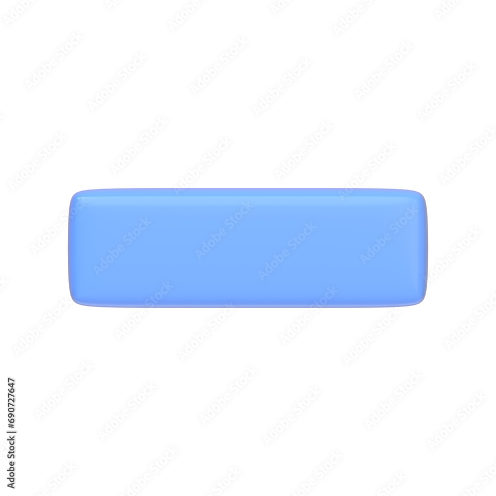 Blue minus sign isolated on white background. 3D icon, sign and symbol ...