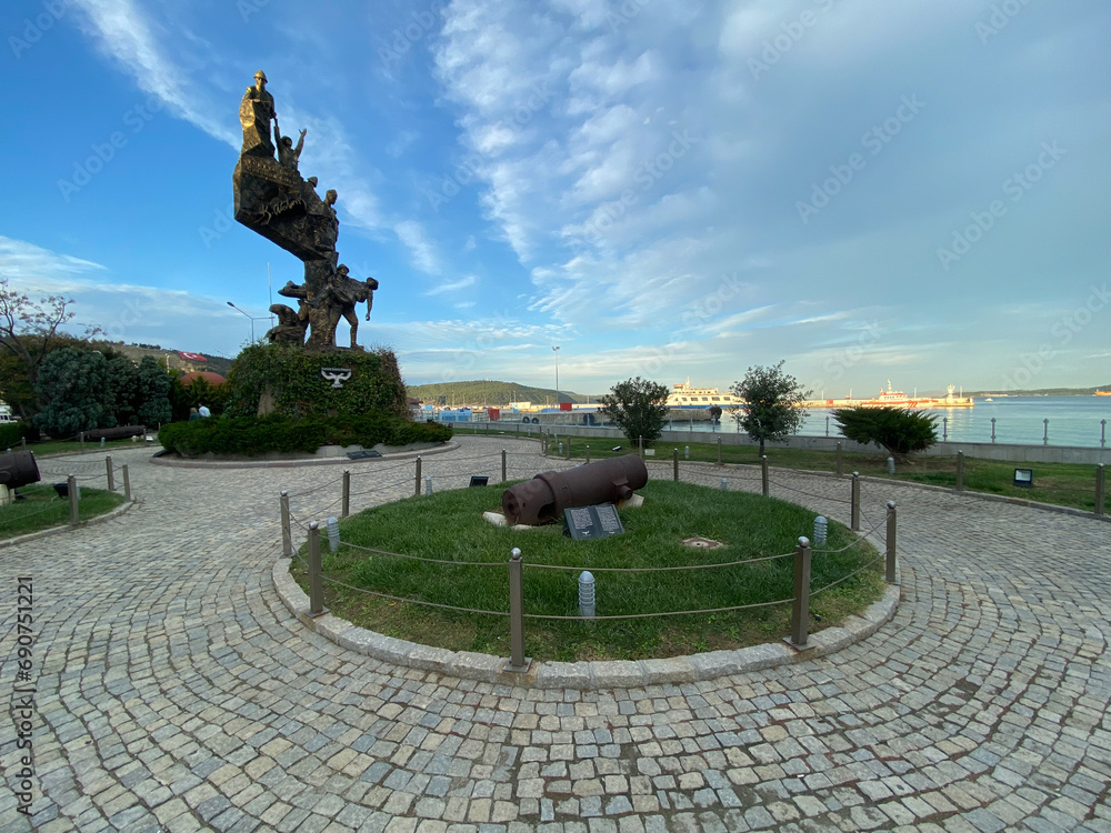 Eceabat, Canakkale, Turkey, Nov. 12, 2023;Monument to the soldiers of ...