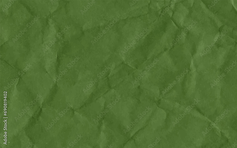 Vector crumpled green paper background. Colorful green crumpled paper ...