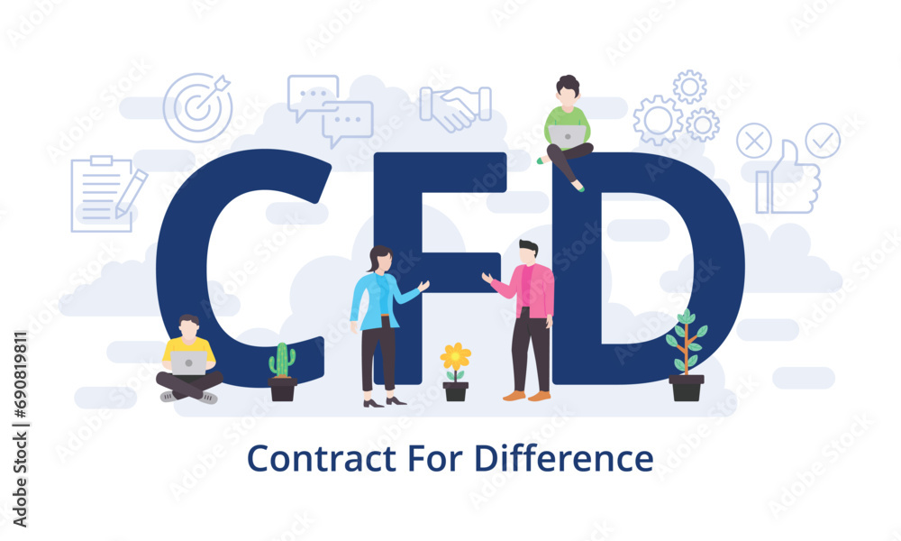 CFD - Contract For Difference concept with big word text acronym and ...