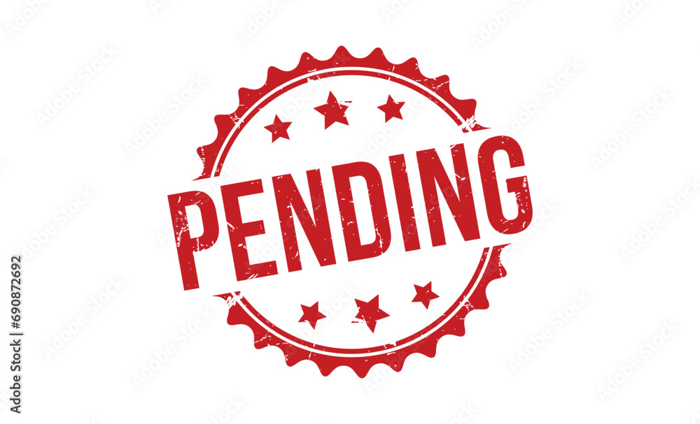 pending Red Rubber Stamp vector design. Stock Vector | Adobe Stock