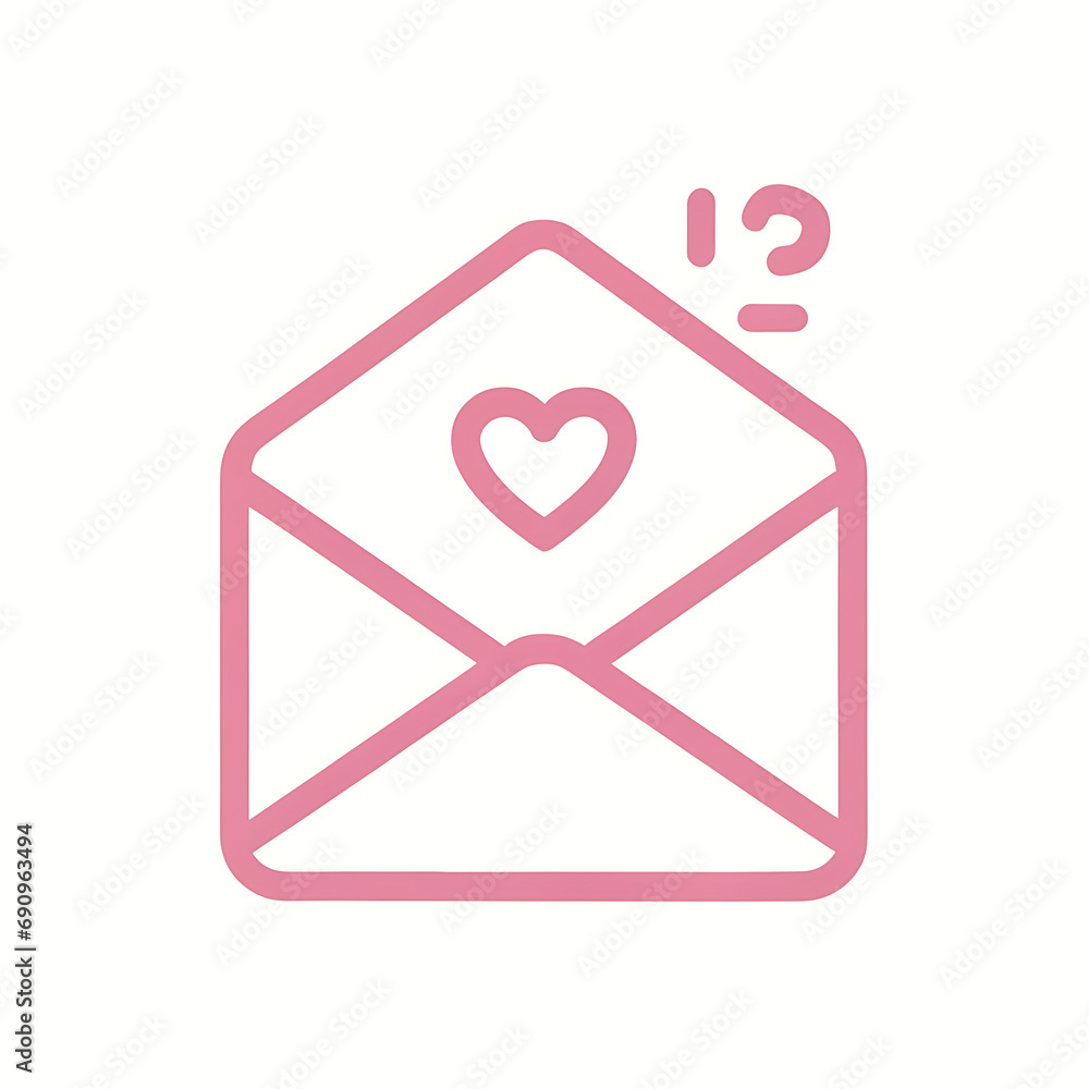 pastel colors , Envelope, logo , illustration , vector , cartoon ...