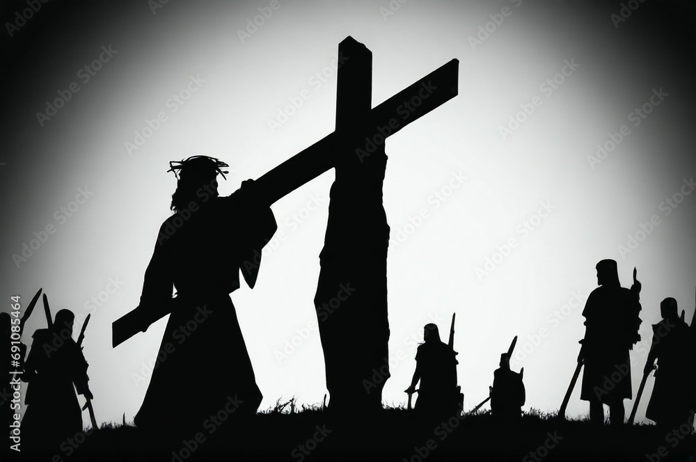 Jesus Christ at his Calvary, Holy Week, Good Friday, crucifixion Stock ...