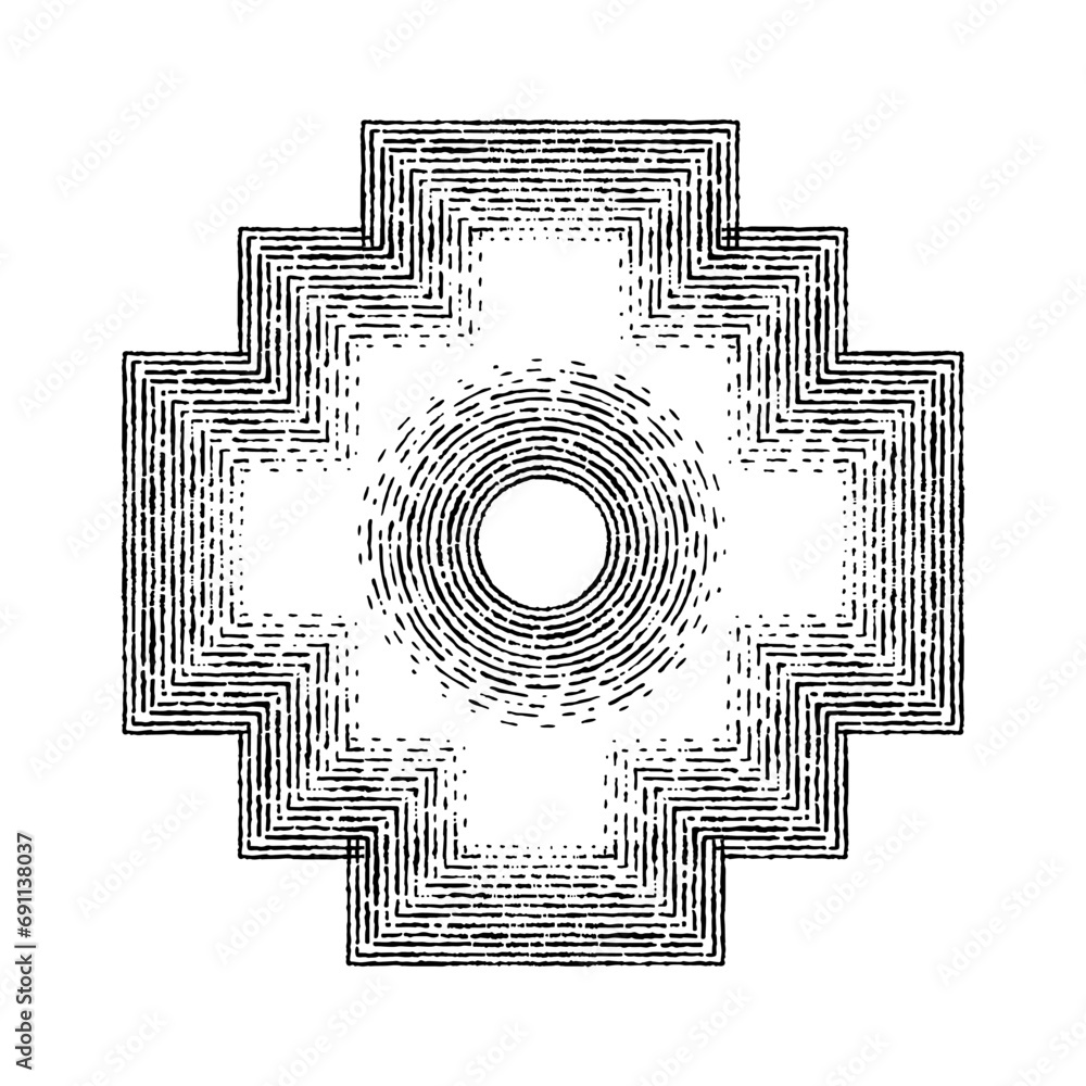 Inca Cross Chakana, Inti Raymi Ecuador, Peru emblematic symbol of an ...