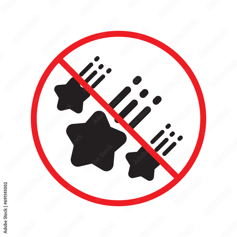 No star icon. Forbidden star icon. No stars vector sign. Prohibited ...