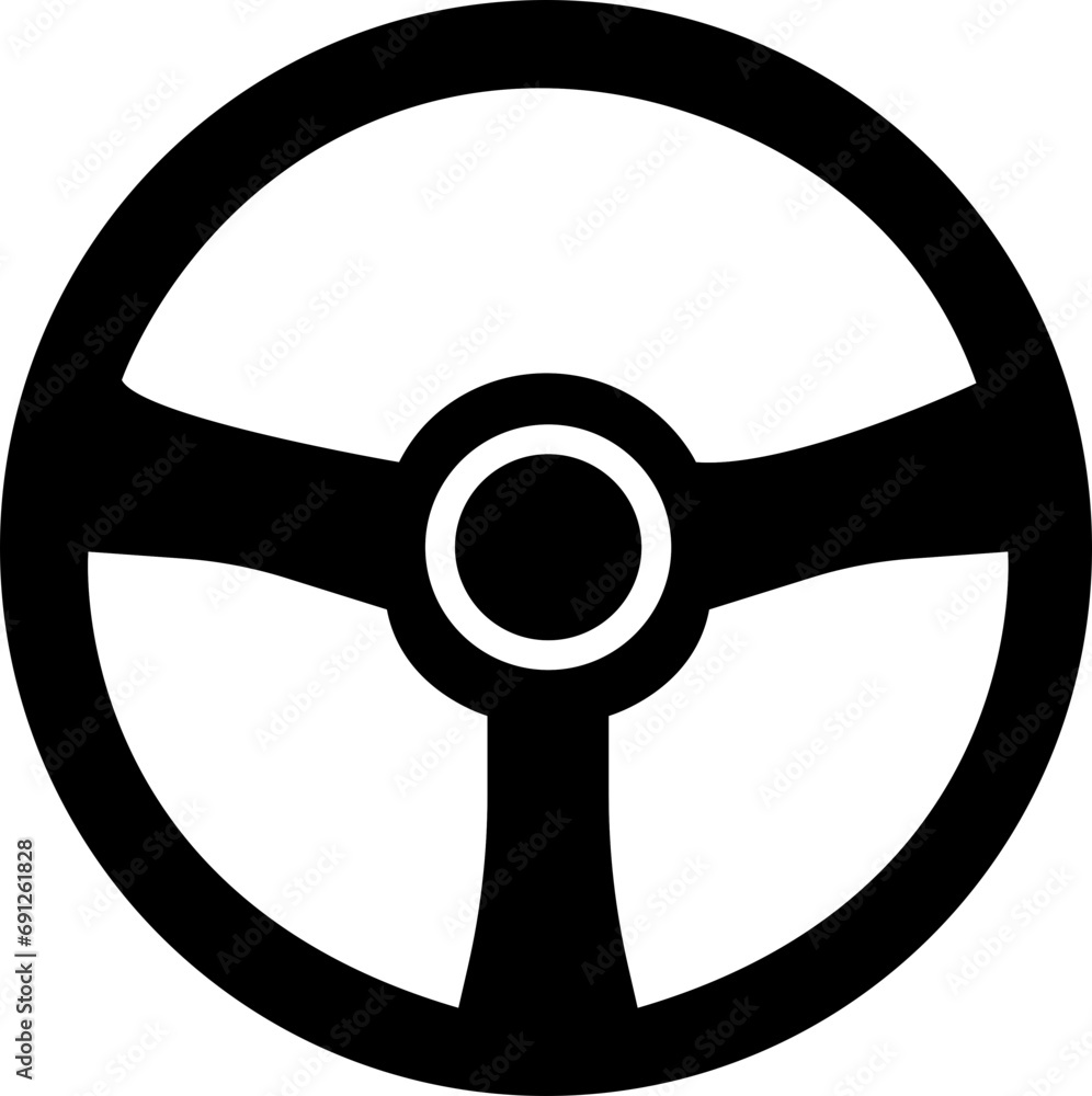 Steering wheel icon. Car, auto vector Flat icon. Automobile, machine ...