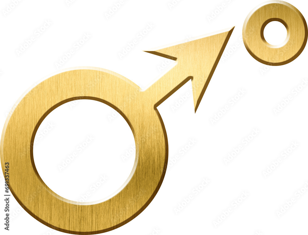 Vitriol-Regulus Alchemical Symbol in Gold - Representing Power ...