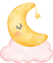 Whimsical Half Moon Art Print Free Stock Photo - Public Domain Pictures