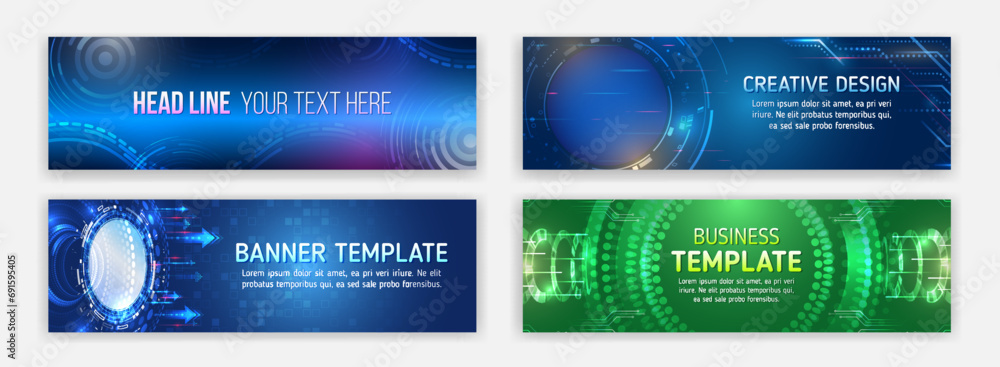 Futuristic digital communication background. Blue Technology cover ...