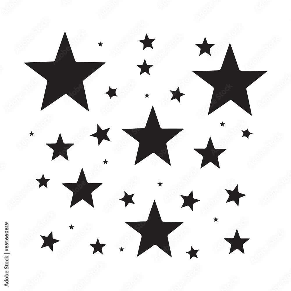 Stars SVG, Sparkle Stars SVG, Star Clipart, Instant Download, Cricut ...