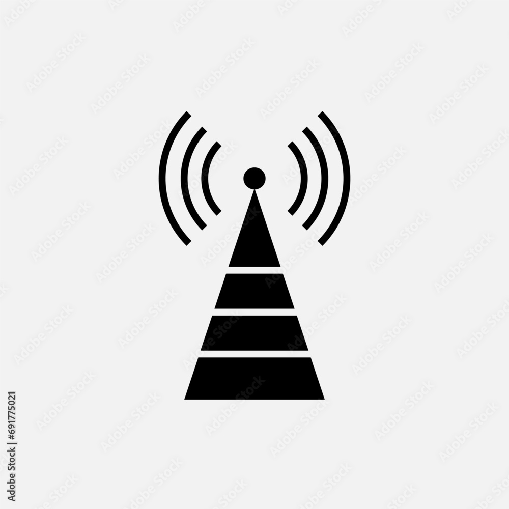 Signal Icon. Transmitter Tower. Internet Network, Communication ...