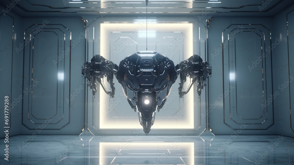 Futuristic nanobot injection, Hi-tech medical device, Microscopic ...