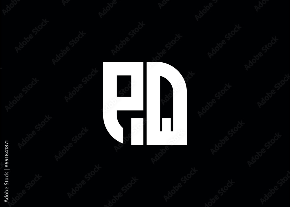 Image vectorielle Stock minimalist letter po logo, letter po logo ...