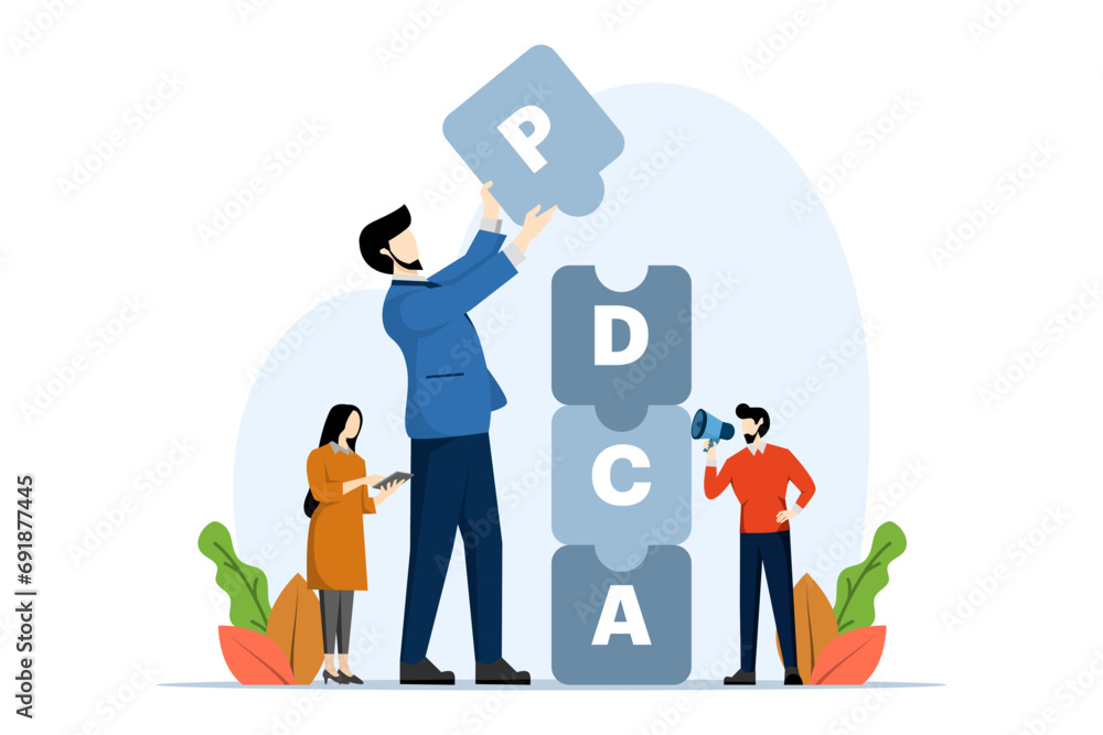 PDCA Cycle Concept, managing work processes for better improvement ...