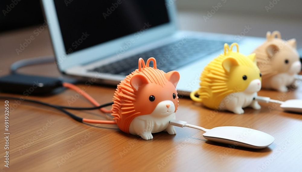 Design 3D-printable cable holders shaped like cute animals to keep ...