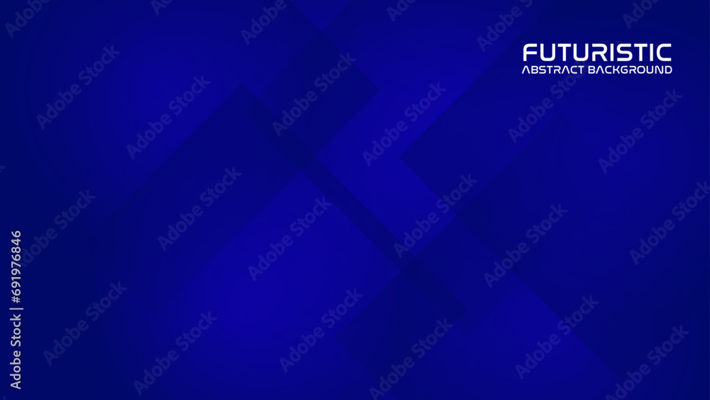 Dark blue abstract background with shiny geometric shapes and shadows ...