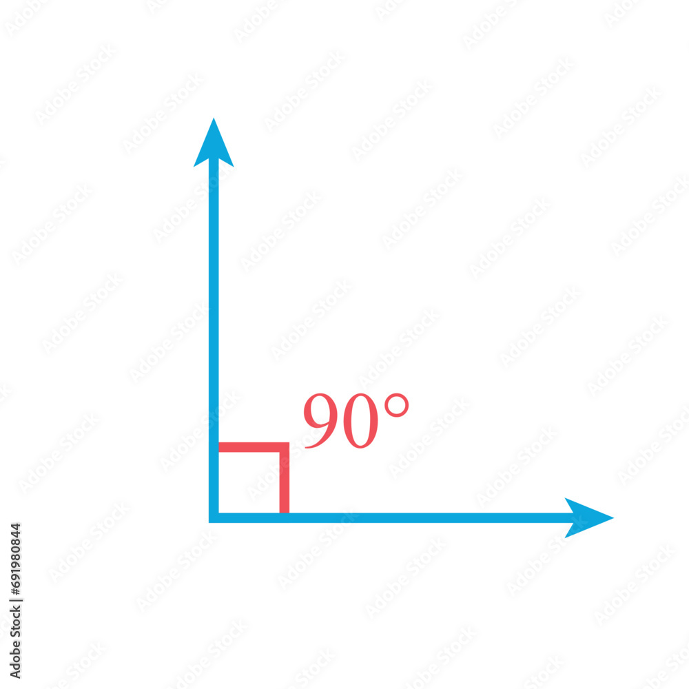 Double ended corner arrow. Right angle 90 degree. Scientific resources ...