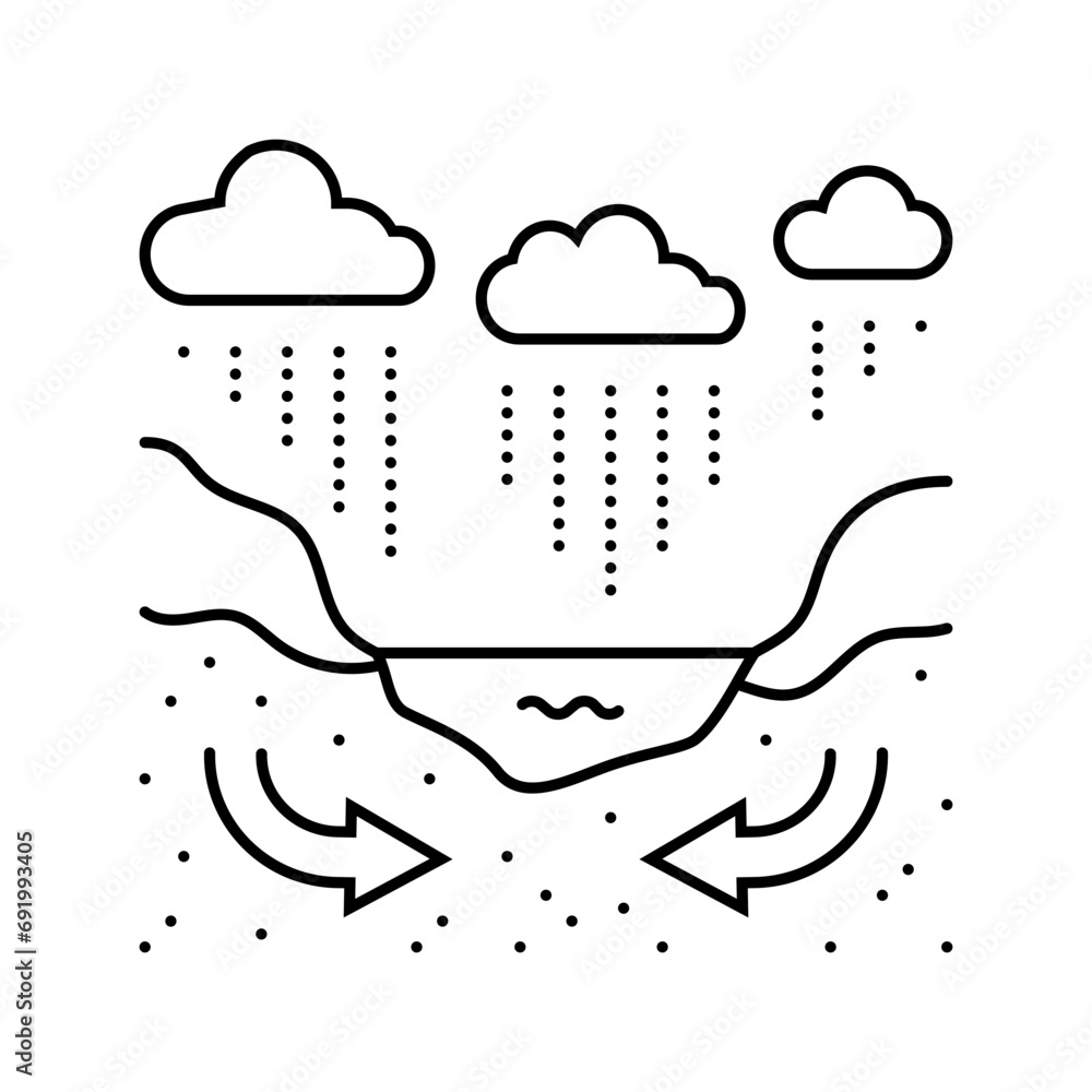 geotechnical analysis hydrogeologist line icon vector. geotechnical ...