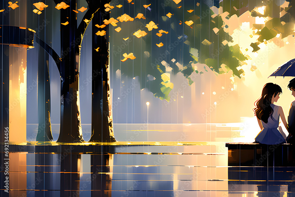 Umbrella Sharing: Witnessing strangers sharing an umbrella to keep each ...