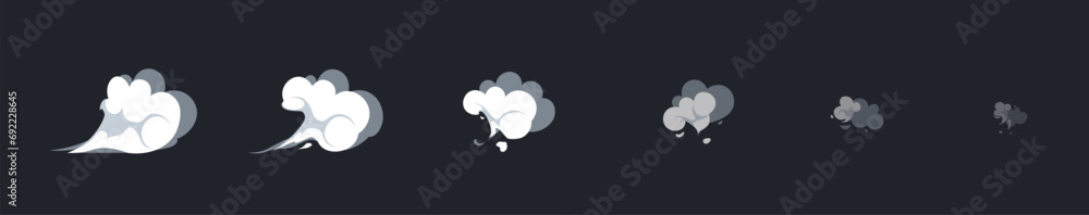 Image vectorielle Stock Smoke burst explosion animation. Footage of ...
